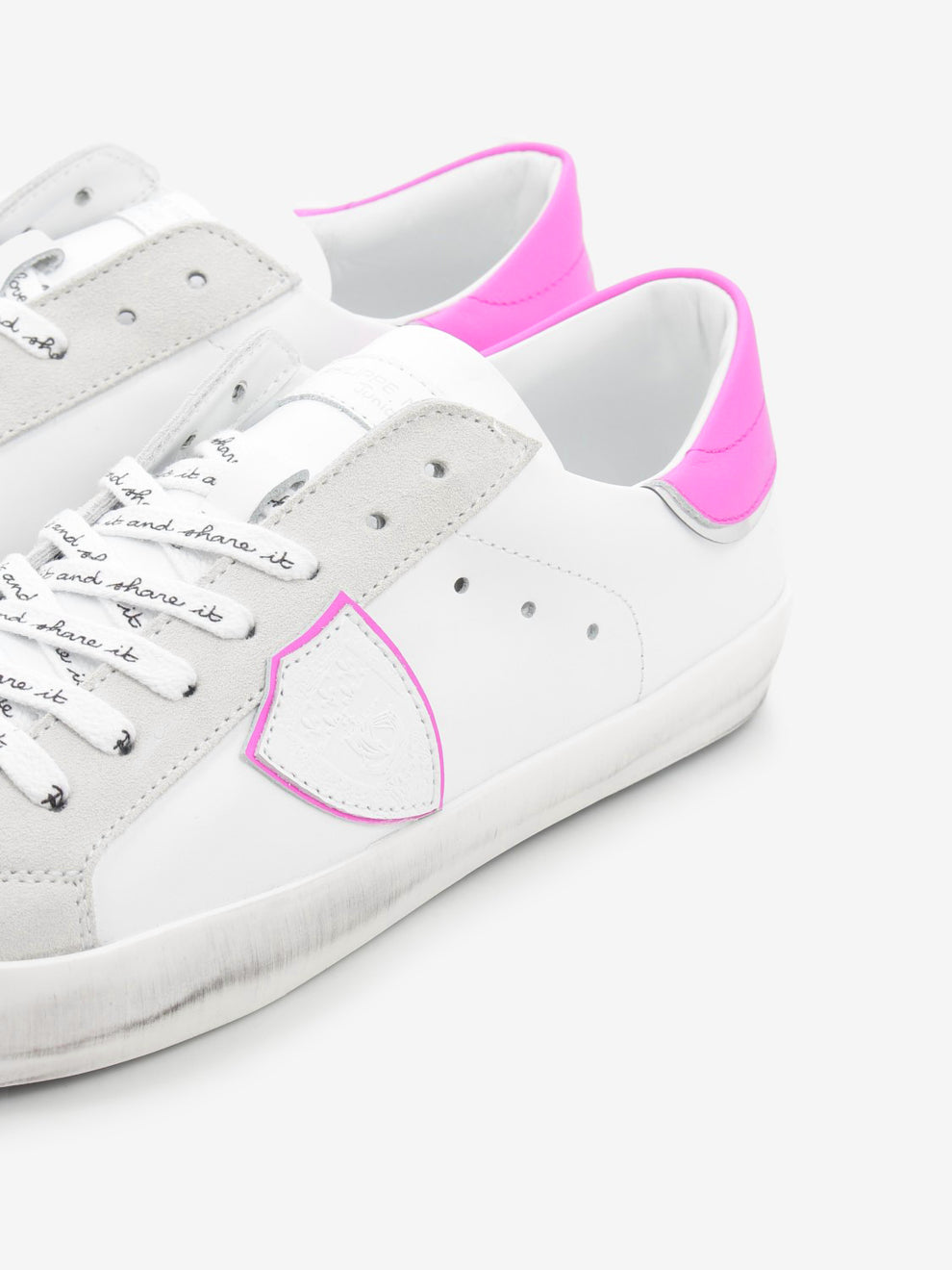 Philippe Model Junior - PRSX leather and suede sneakers with ...