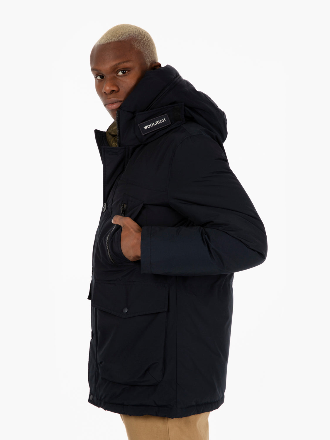Woolrich - Arctic Parka Evolution in Ramar Cloth melton blue | STIMM